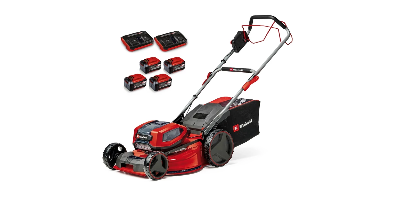 Einhell GP-CM 36/52 S Li BL akkus fűnyíró, 36V, 52cm, 65L (4db 5.2Ah ...